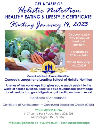 Healthy Eating & Lifestyle Certificate – CSNN National Page